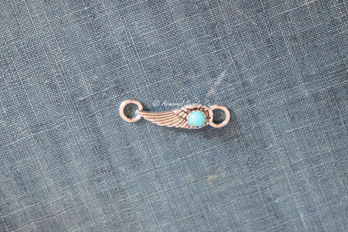 Sterling Silver Angel Wing Bezel cup Connector – Armored Supply Co.